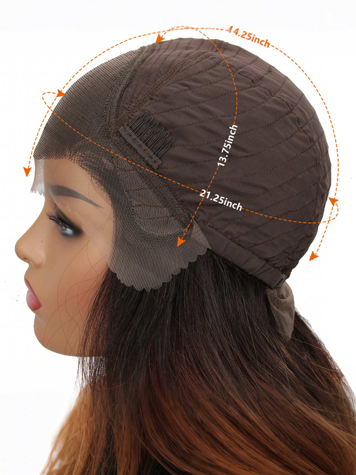 Noble 13×4 HD Lace Frontal Wigs 29 Inch Loose Wave Ombre Color Synthet ...