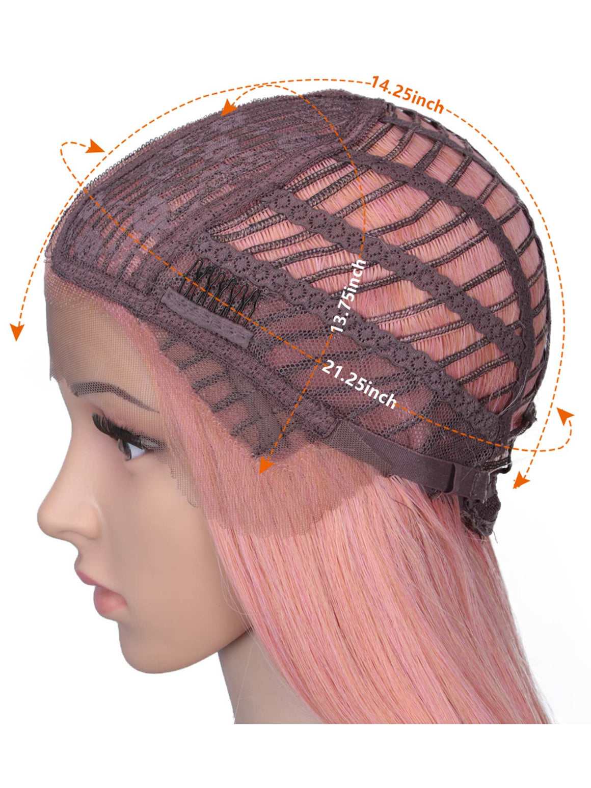 Noble 31 Inch long straight Cherry Blossom Pink Wig Synthetic Wig ...