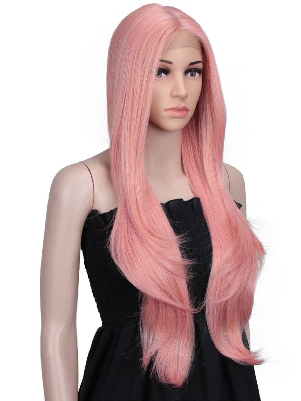 Noble 31 Inch long straight Cherry Blossom Pink Wig Synthetic Wig ...